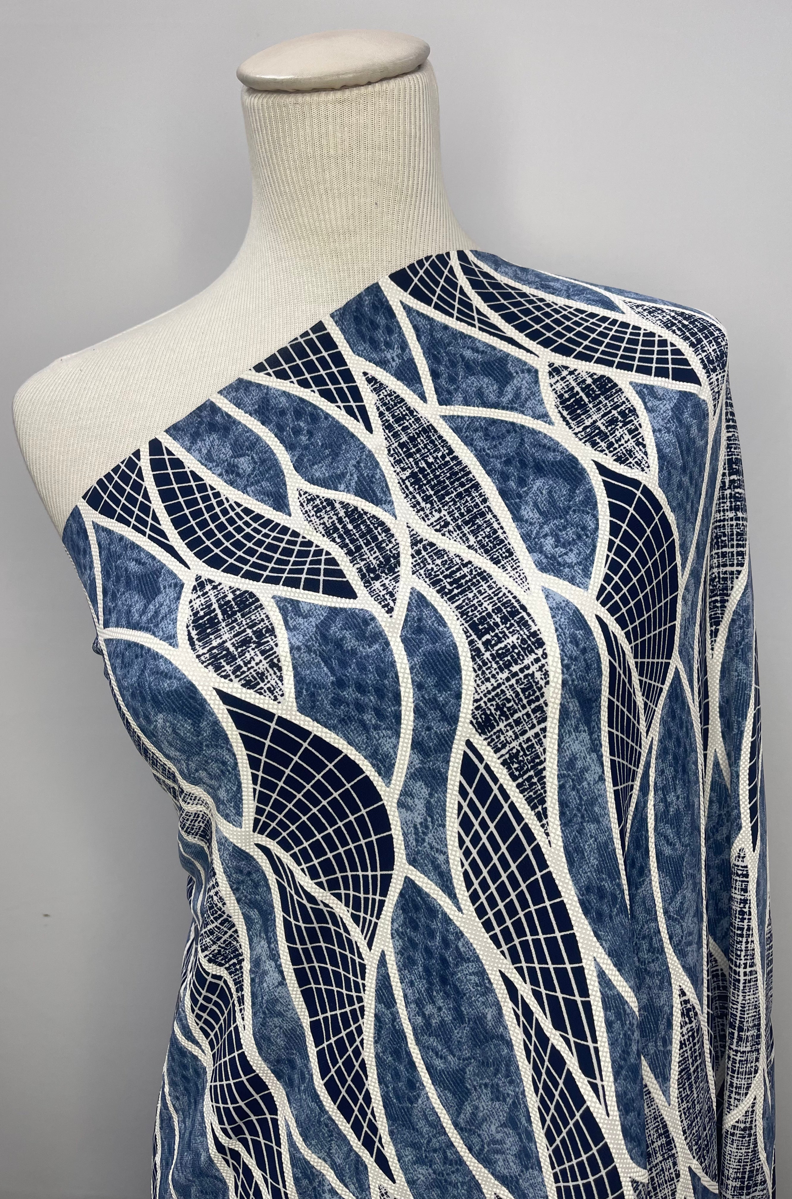Printed Lycra - Cobweb Puff - 150cm