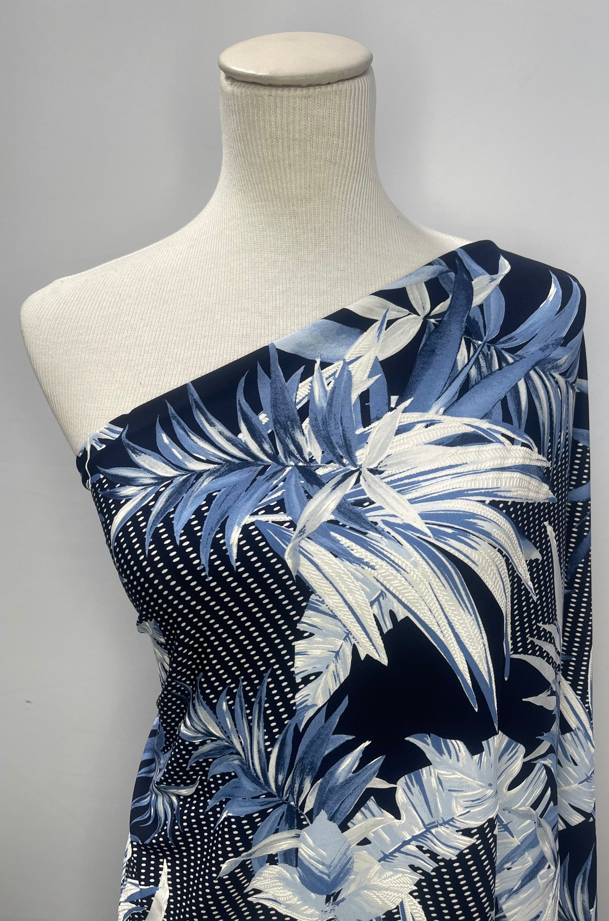 Printed Lycra - Feather Leaf - 150cm